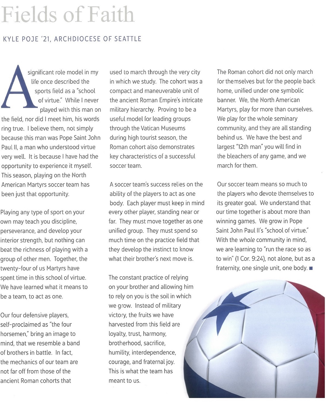 Kyle Poje Rome Soccer